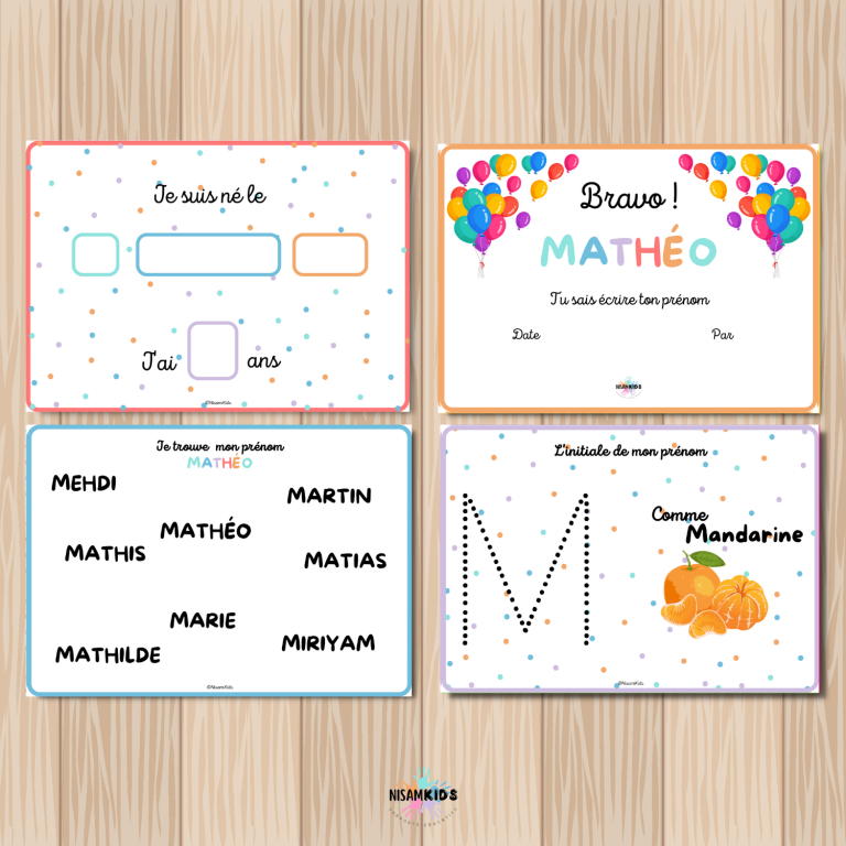 Livret d’apprentissage du prénom - NisamKids